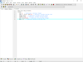 Pengertian Deklarasi di pemrograman bahasa C