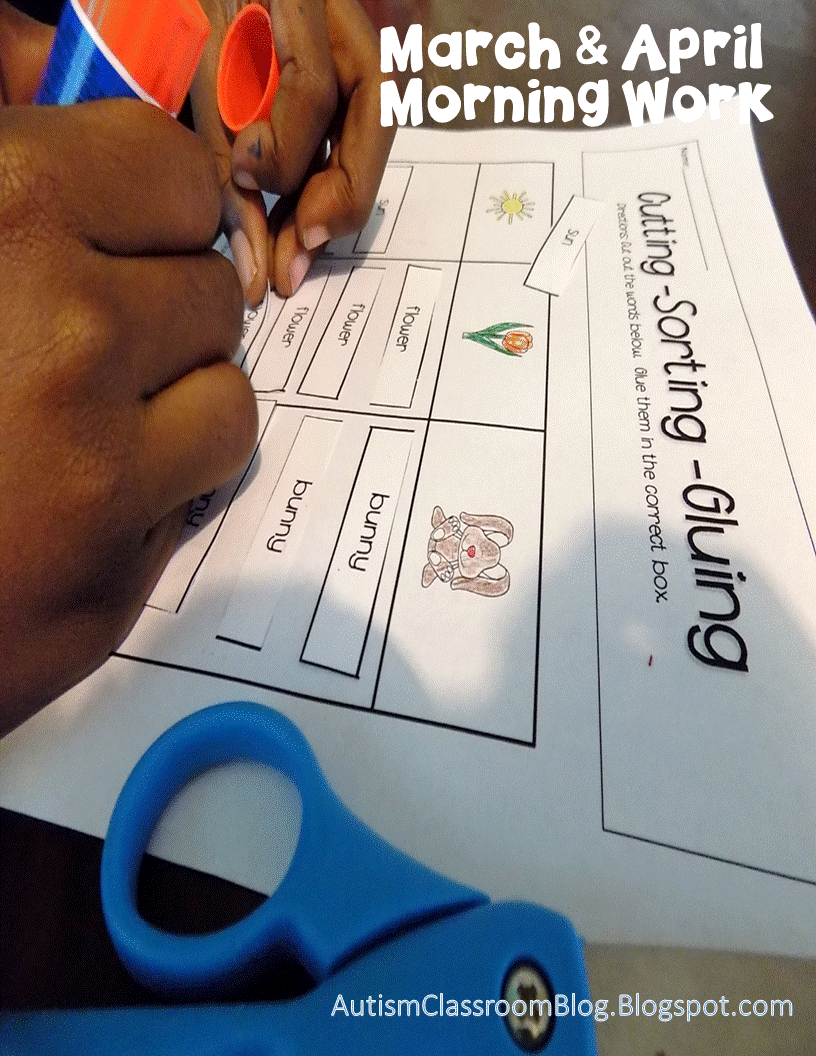 Autism Classroom: Spring is Here: A Peek Inside of the Morning Work for ...