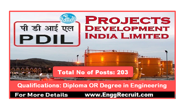Projects & Development India Limited (PDIL), Recruitment 2018 for Sr ...