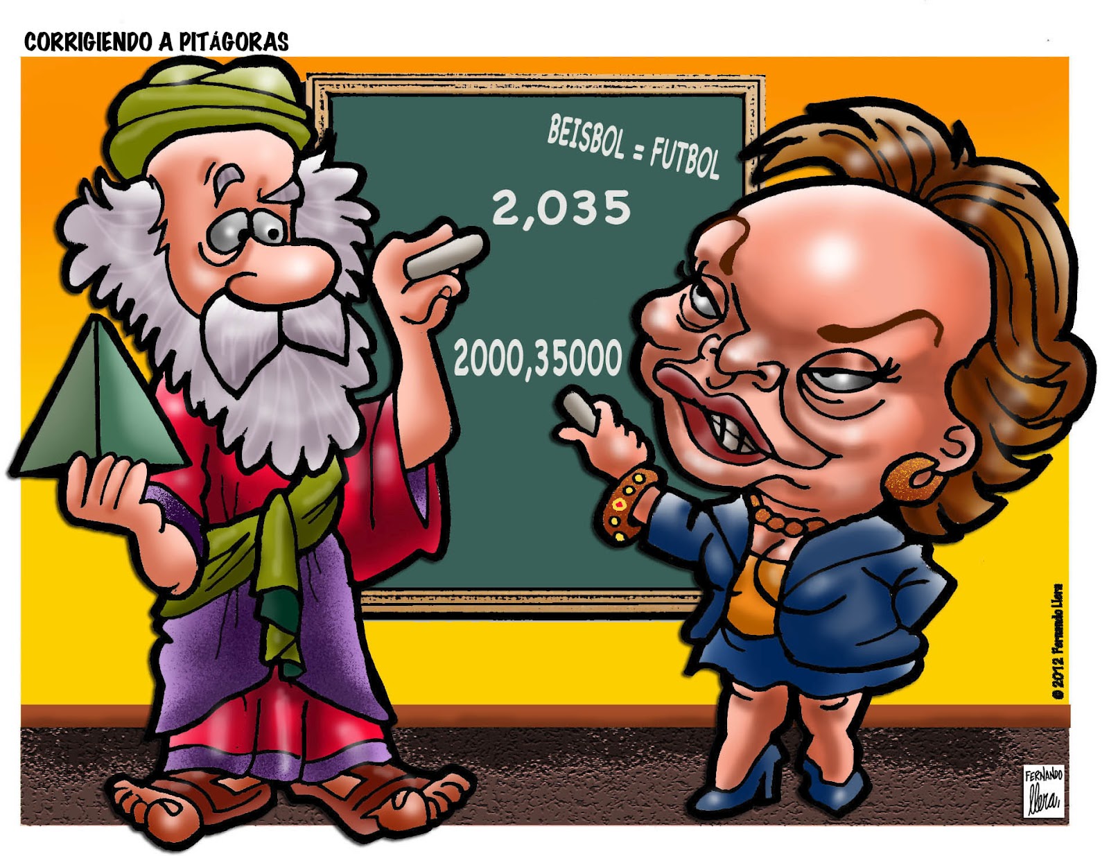 Fernando Llera Blog Cartoons: Teachers Union leader Gordillo muffs back ...