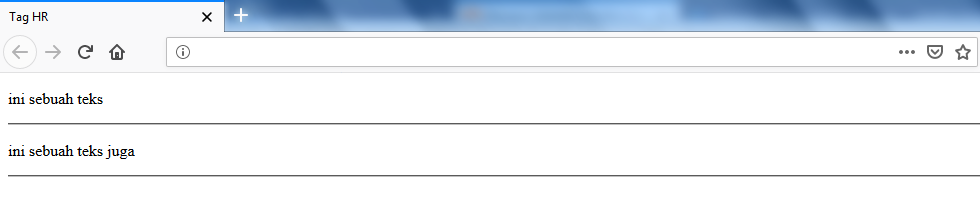 [Belajar HTML] : Mengenal Tag HR (Horizontal Rule) Pada HTML ...