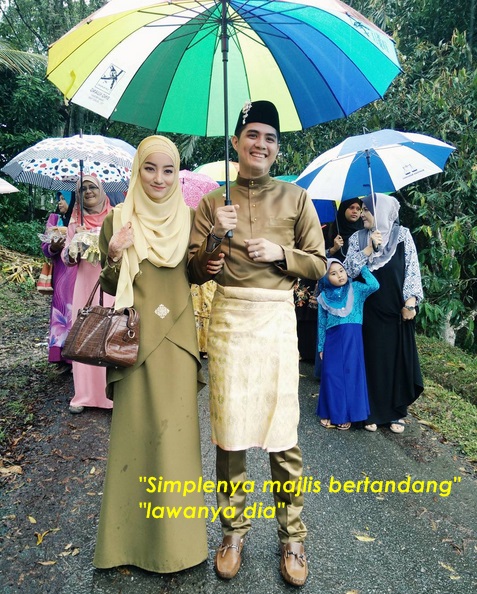 "Ye, mmg sy buat simple je. Orang pegang bunga tapi sy pegang handbeg ...