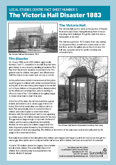 Victoria Hall Disaster 1883: August 2012