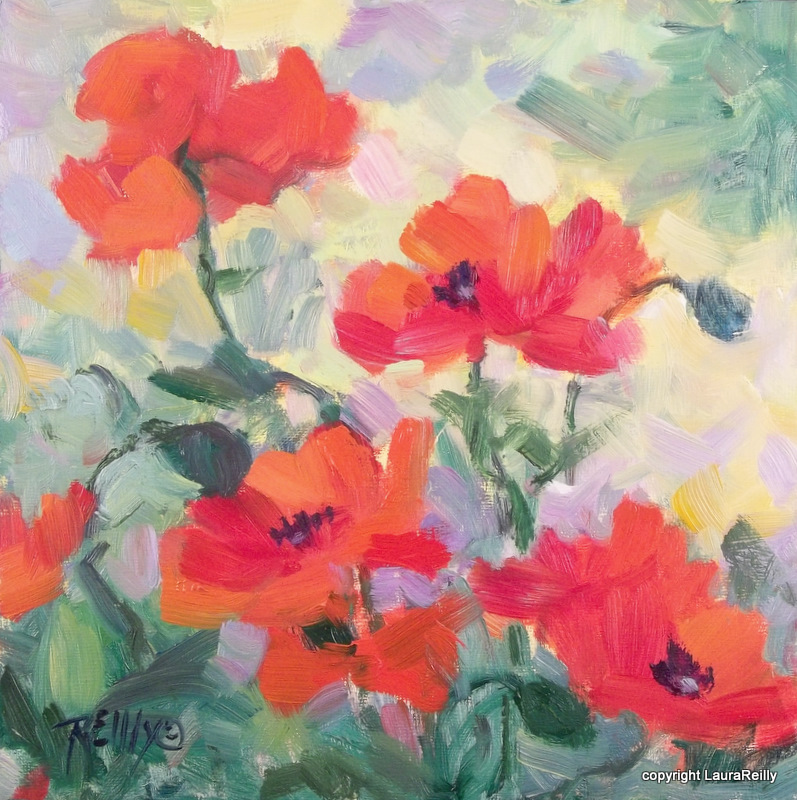 Laura Reilly's Painting Journal: Breezy Poppies original impressionist ...
