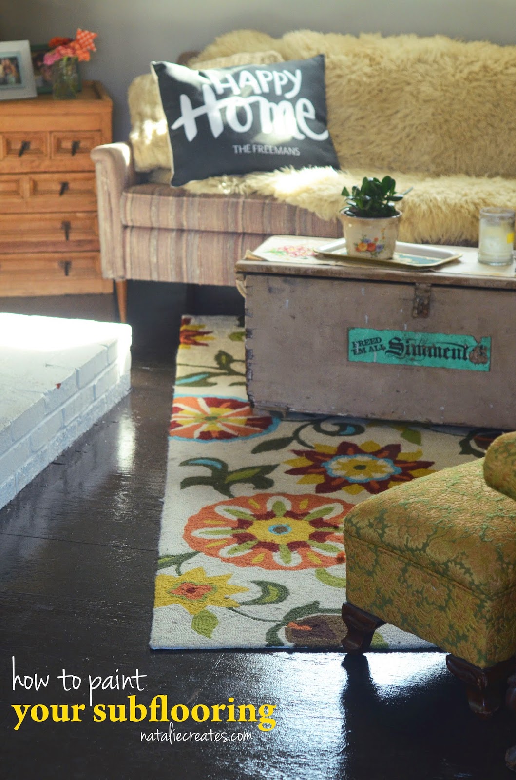 natalie creates: how to paint your subflooring