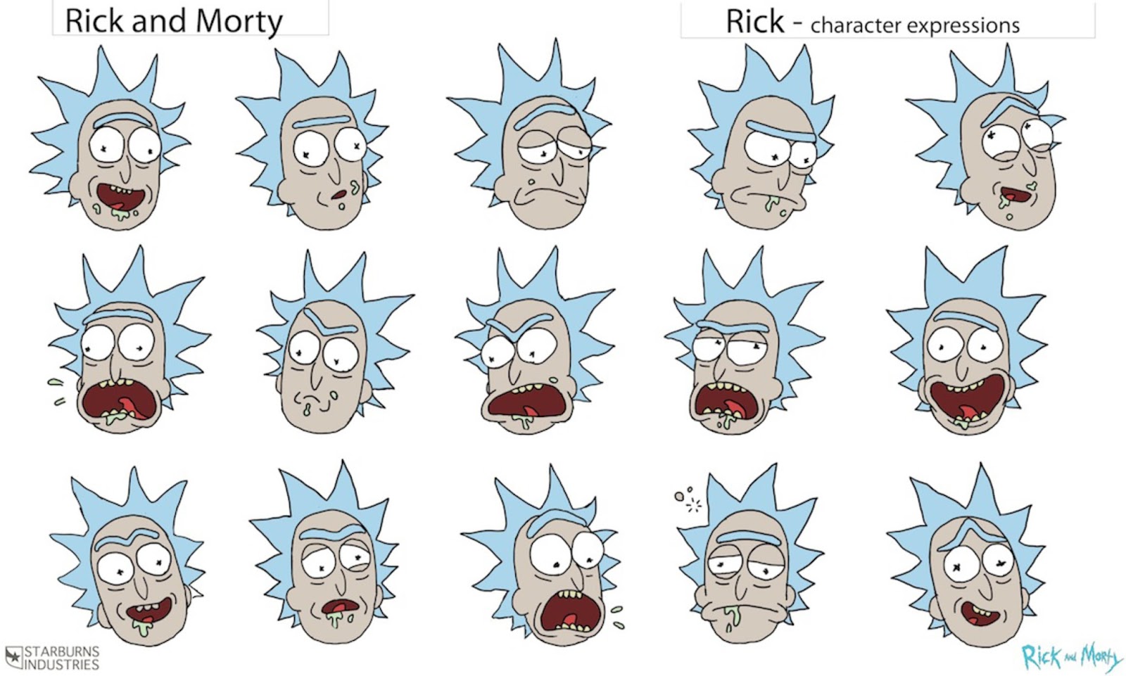 Cartoon Concept Design: Rick and Morty Animation Model Sheets