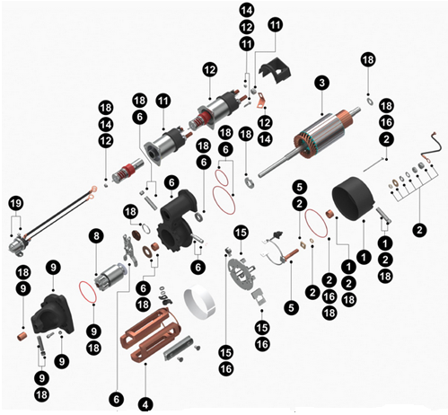 ALTERNATORS-STARTERS: 10533166 DELCO REMY-CE HOUSING SERVICE