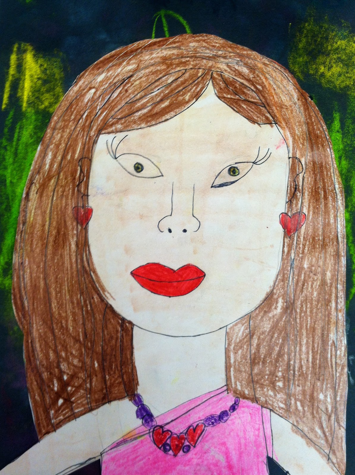 Olive ART! Do You???: 3rd Grade Self Portrait Start
