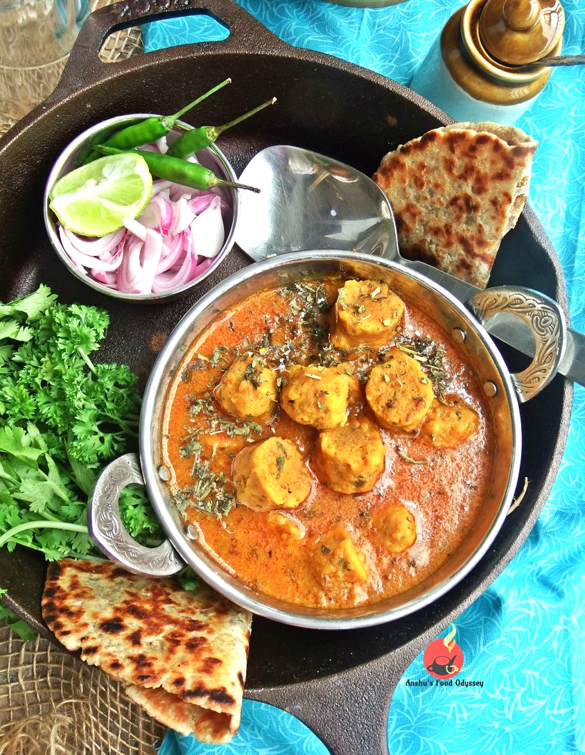 Rajasthani Besan Gatta Curry | Besan Gatte ki Sabzi | Gram Flour ...