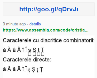 Cristian Adam's: (ro) Diacriticele, internetul și Unicode