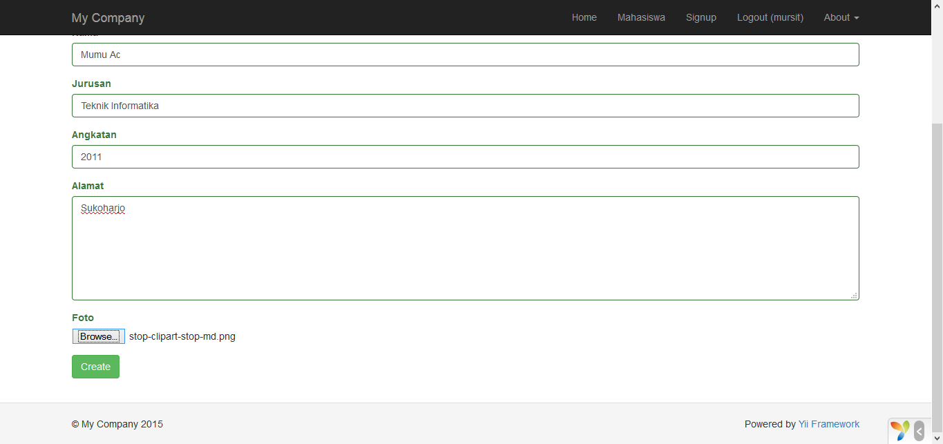 Upload File or Image on Yii2 ~ mumunotes
