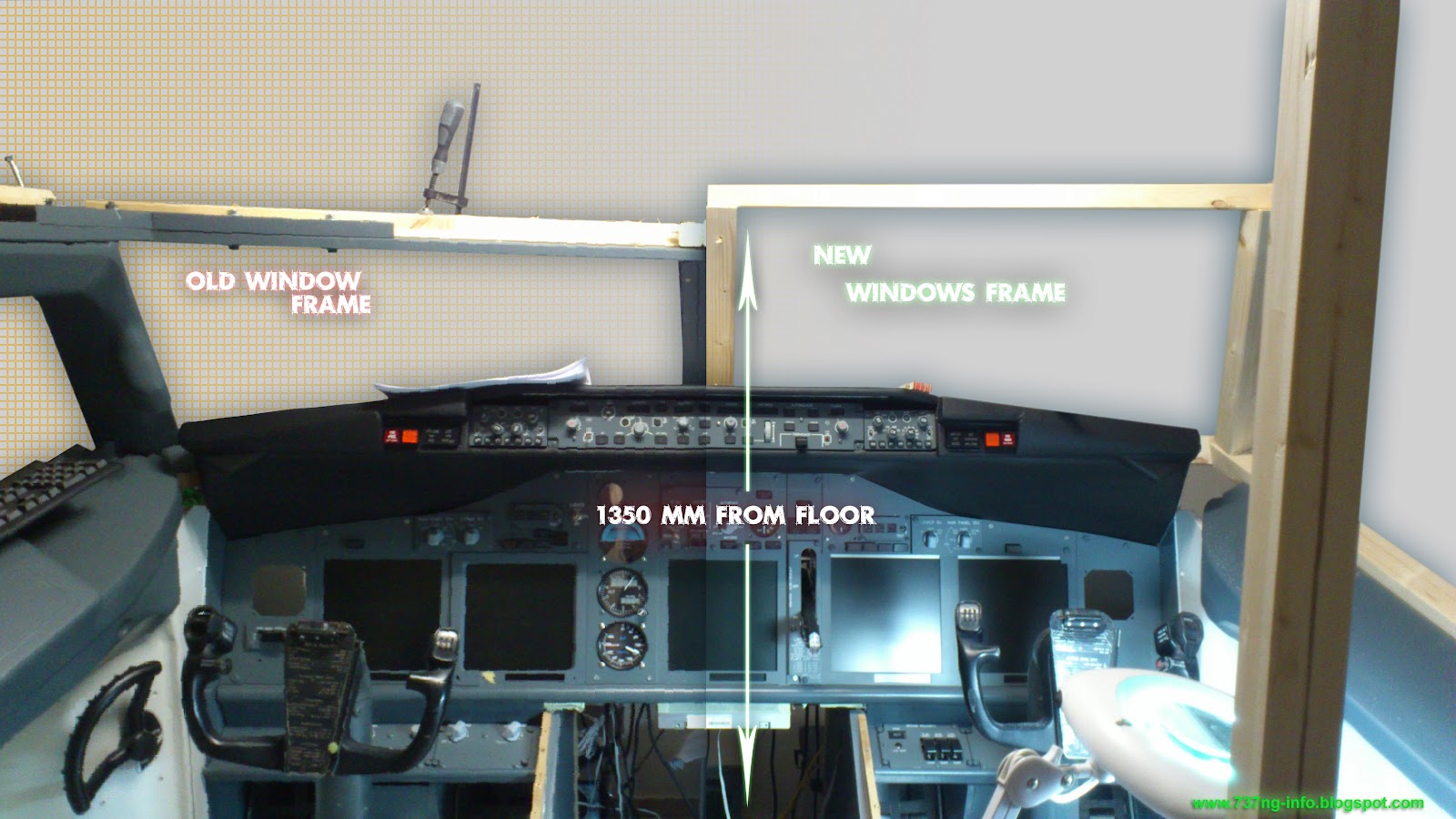 Boeing 737-800NG Fullsize Homecockpit: New Boeing Windows Frame