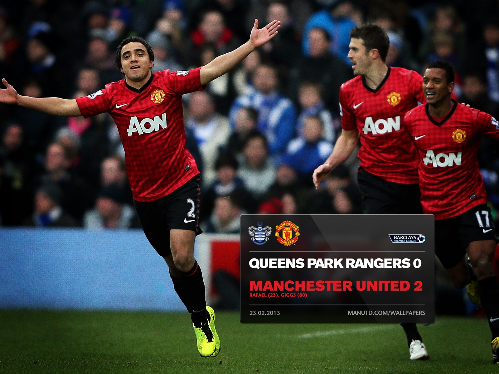 Final score wallpaper, Queens Park Rangers vs Manchester United 0-2 ...