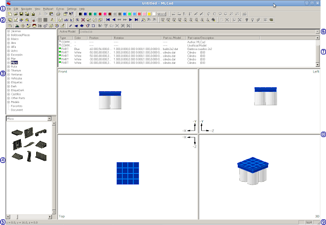 Malagueños originales y libres: Tente3D: Manual de uso básico de mlcad
