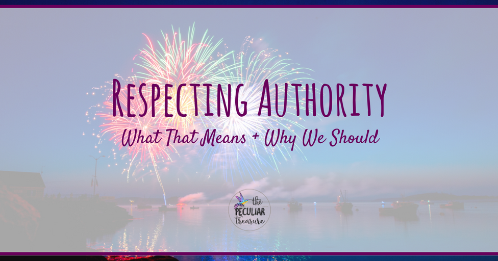 The Peculiar Treasure: Why We Should Respect Authority (Whether We ...