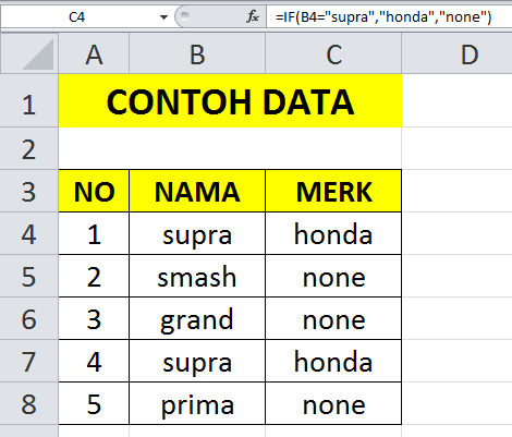 Cara1Komputer (C1K): Rumus Dasar Ms Excel Lengkap Dengan Contoh Gambar