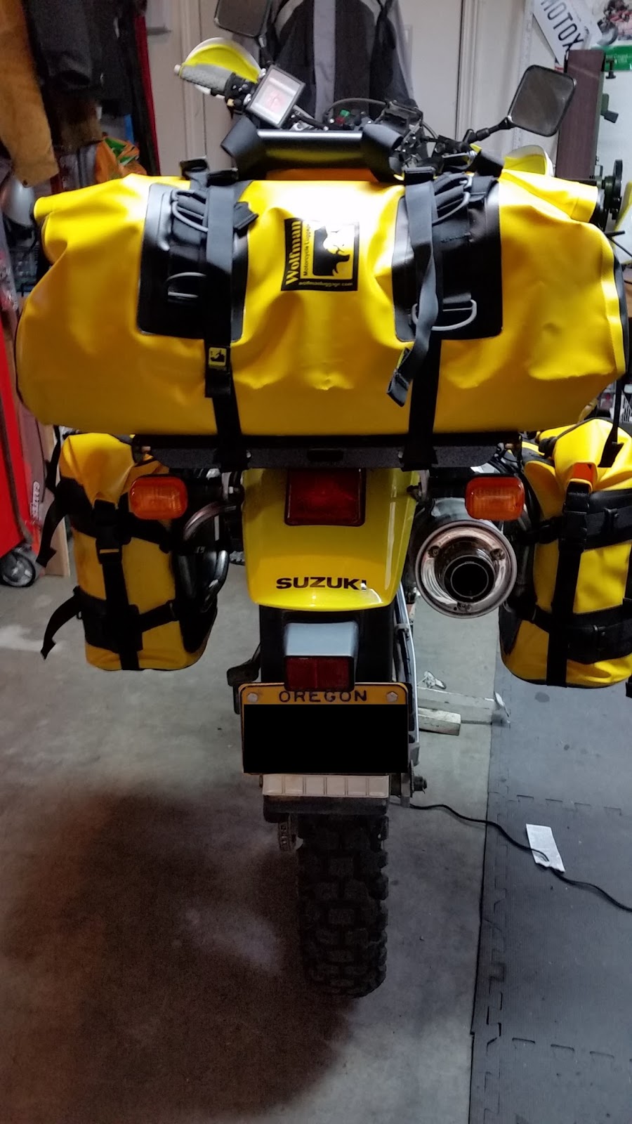 Custom Fabrication Projects by W.R.: Suzuki DR650 - Racks for soft bags