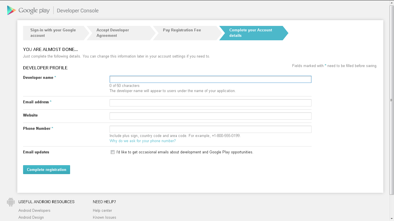 Made Today: Google Play Developer Console Account Step by Step