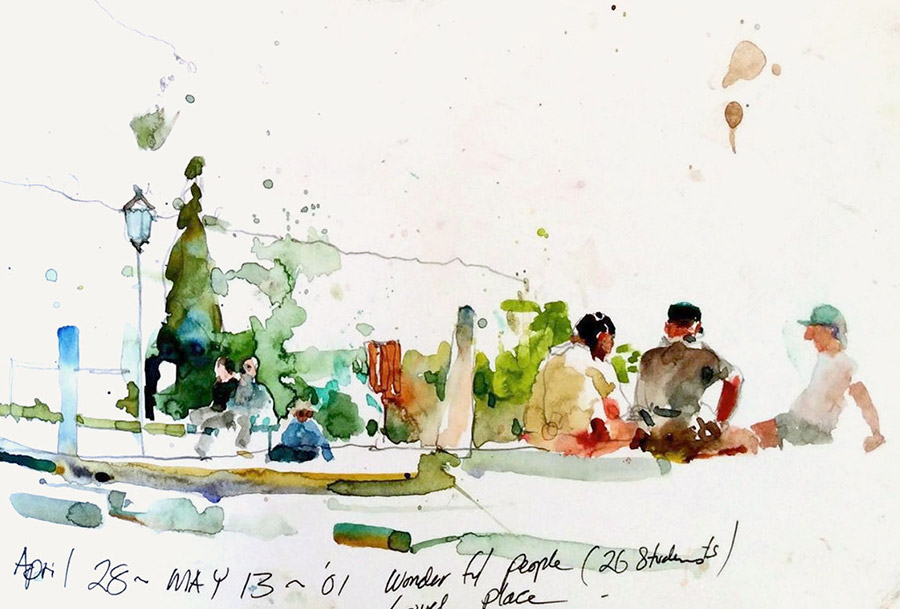 Watercolor and Drawing Arts: The art of watercolor sketch 001