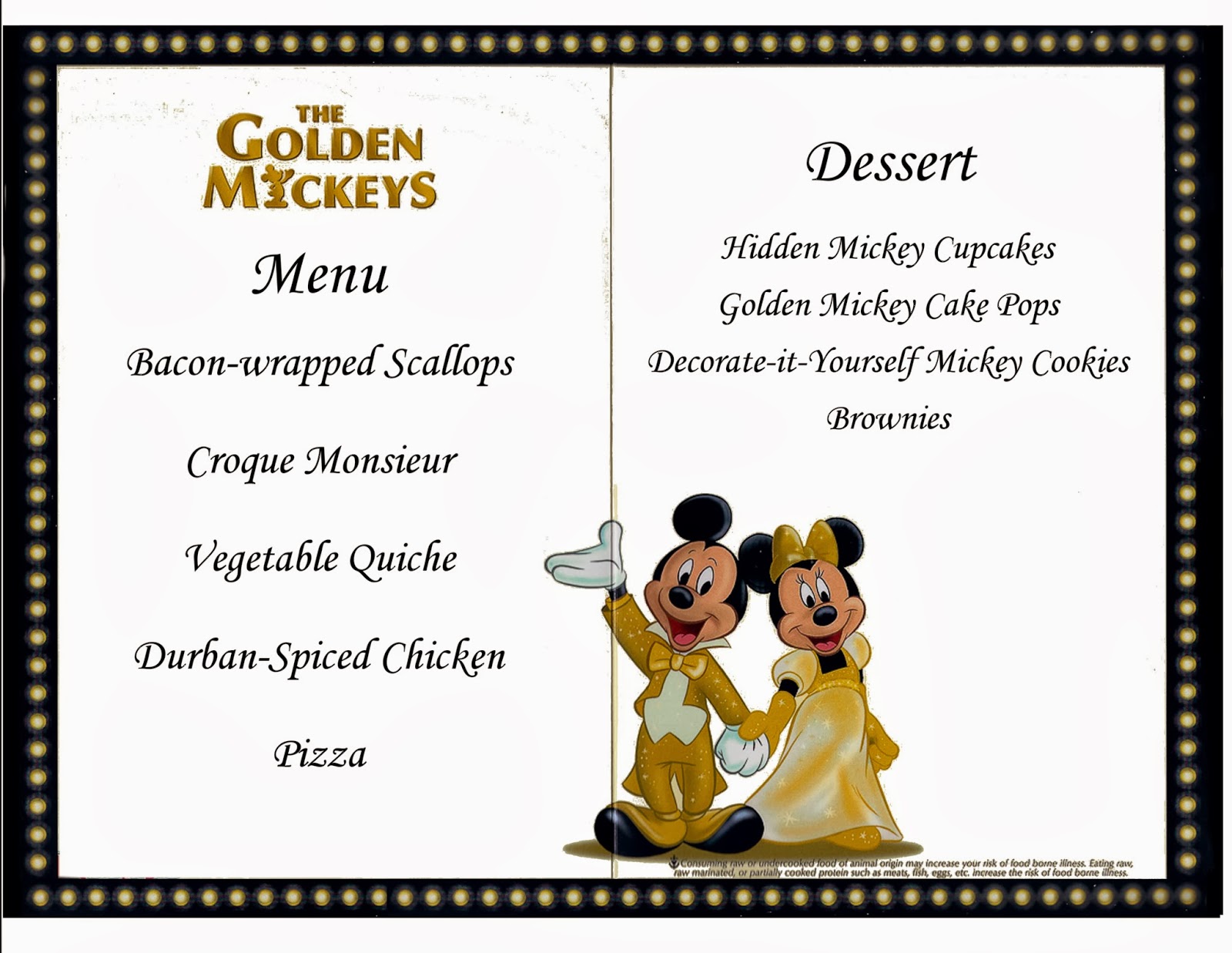 #DisneySide Golden Mickey Party Part 2 - The Food - Adventures in ...