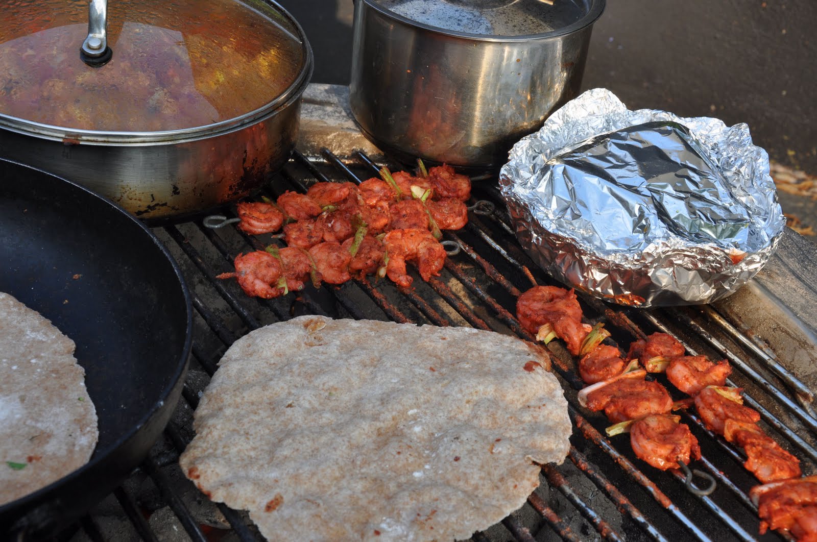 Fire and Food: An Indian Meal Cooked Over an Open Fire