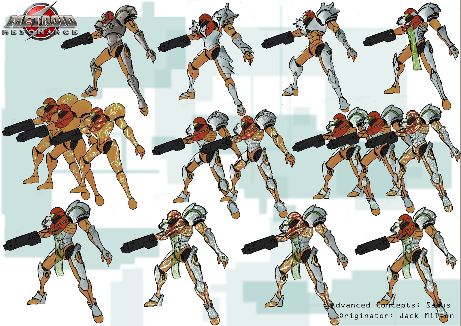 Tea Crusading - Concept Art and Character Design: Metroid Resonance - Samus