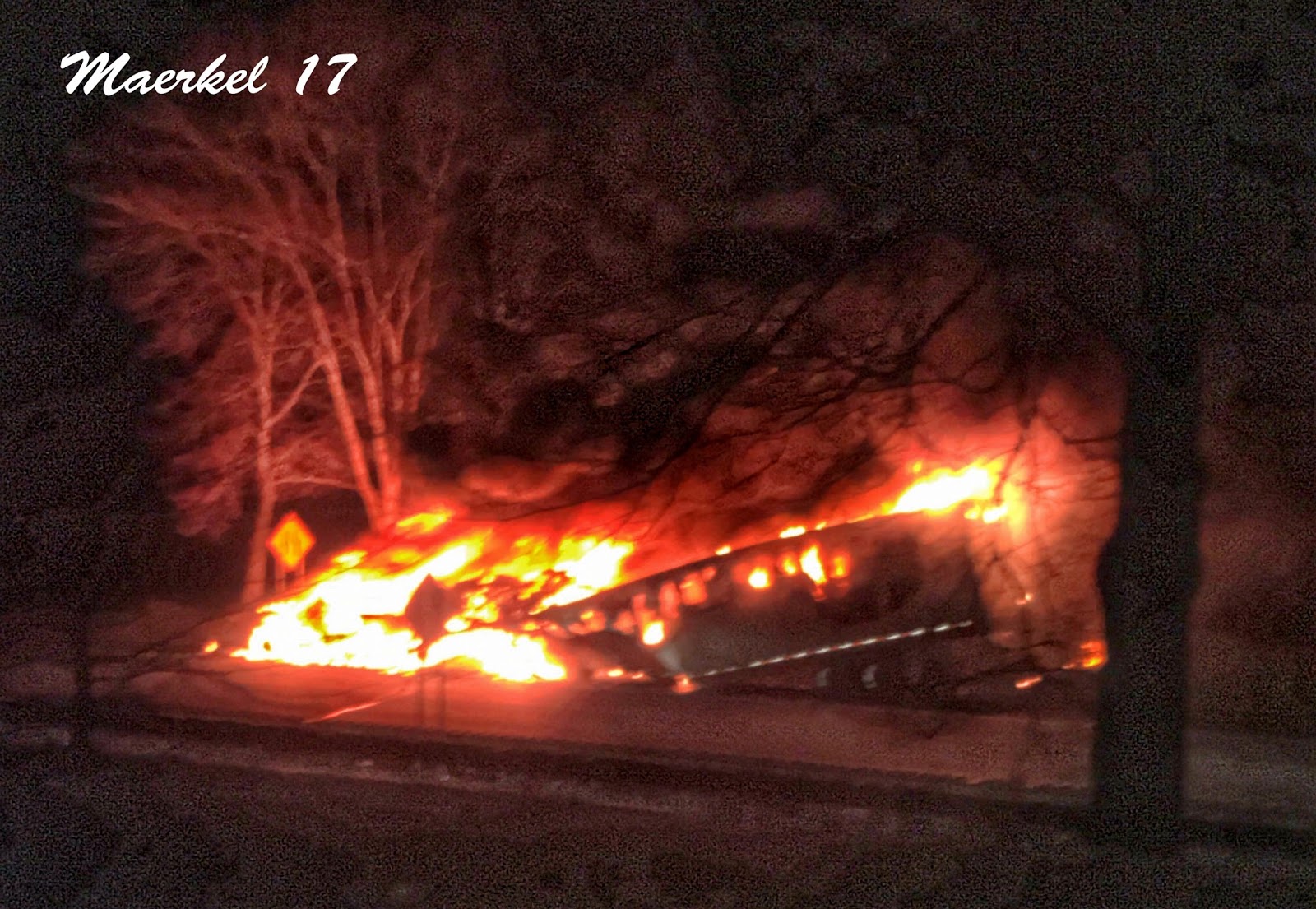 New London County Fire Photos: Lisbon Trailer fire 04-21-17