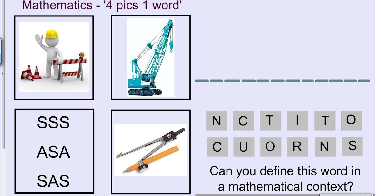 Mr Collins Mathematics Blog: Mathematics 4 pics 1 word