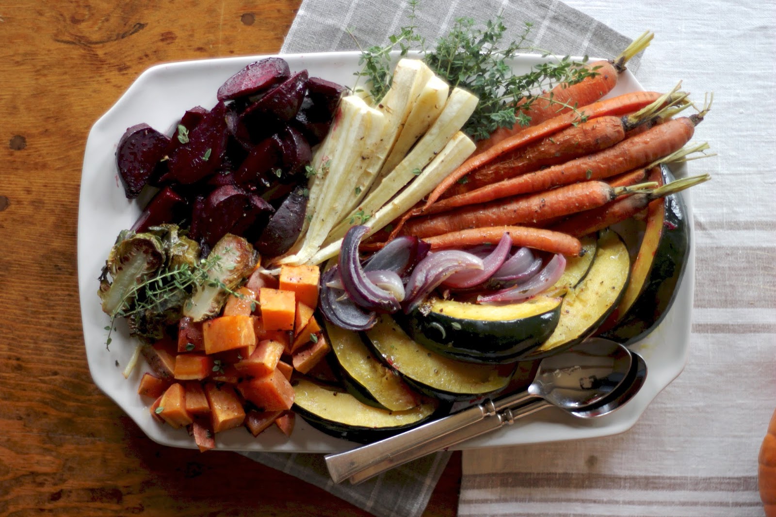 Roasted Root Vegetable Platter with Lemon, Shallot & Thyme Vinaigrette ...