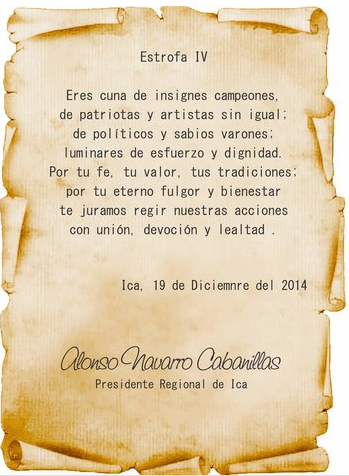 HIMNO, BANDERA Y ESCUDO REGIONAL DE ICA...¿QUE DICEN LAS LETRAS?.. ~ El ...