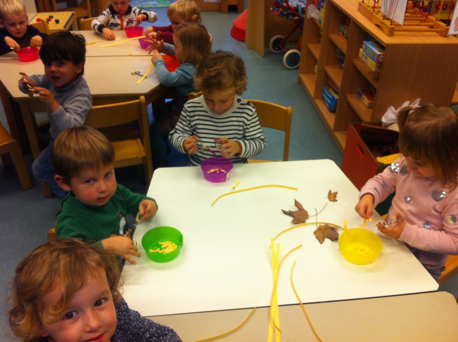 Knippen in de klas...