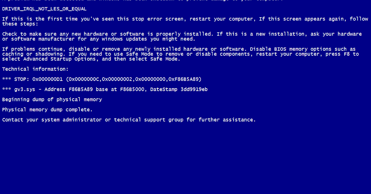 Penyebab Bluescreen dan Cara Mengatasi Bluescreen pada Windows - WINART