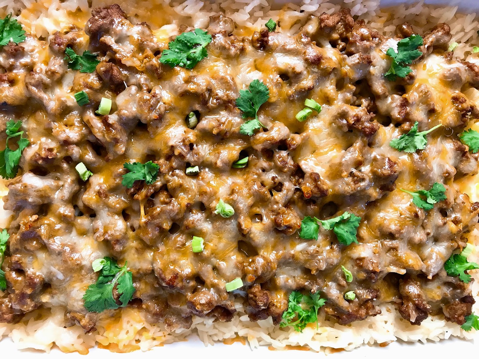 Cheesy Beef and Rice Taco Bake