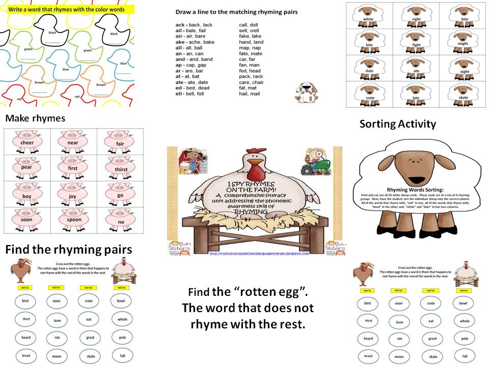 Twin Speech, Language & Literacy LLC: I Spy Rhymes - A Phonemic ...