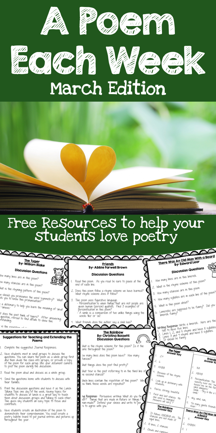 Notes From the Portable: March Poems for kids