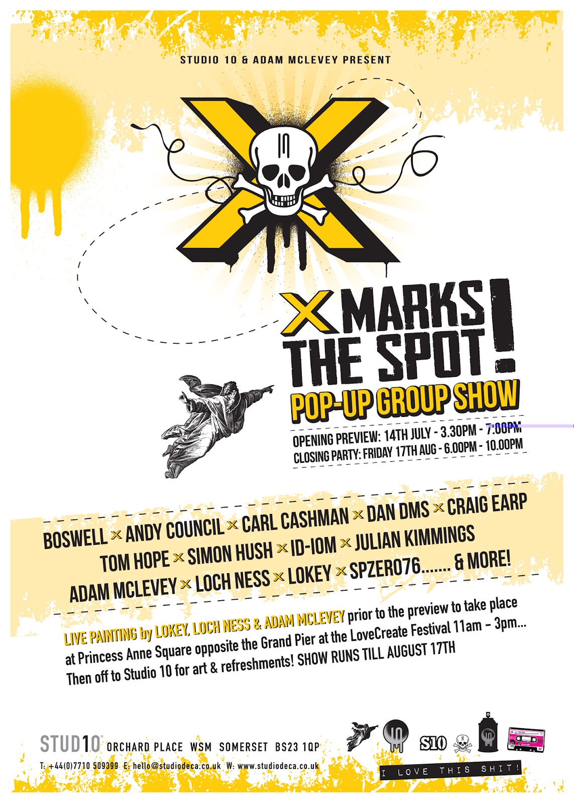 STUDIO 1O: 'X MARKS THE SPOT' Pop Up Group Show
