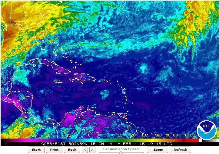 Roatan Weather: Again Mostly Sunny with Calm to Moderate Winds and Seas