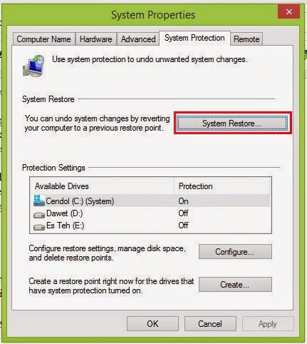 Cara Menggunakan System Restore di Windows 8 dan 7 - Cyber Deso