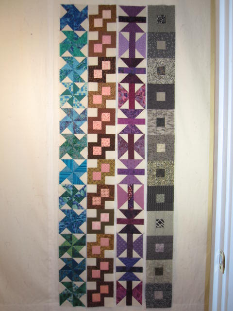 Julie's Quilts and Costumes: Scrappy Columns of Blocks