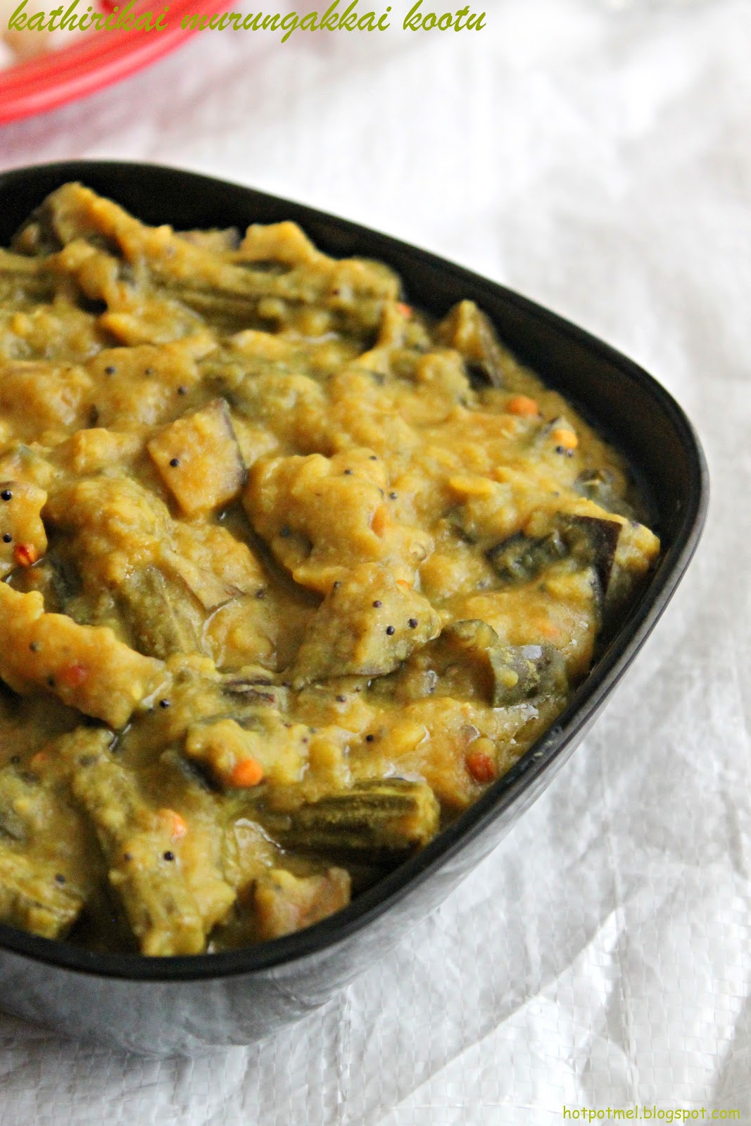 Hot pot cooking: kathirikai murungakkai kootu | Brinjal drumstick kootu
