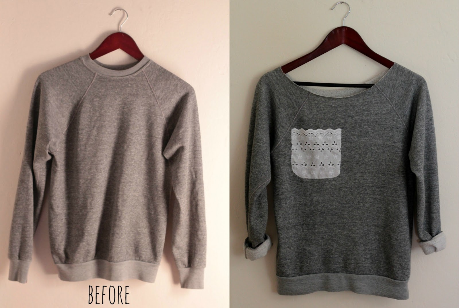 m & c: DIY Lace Pocket