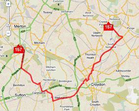 London buses one bus at a time: the return: The Number 157 Route