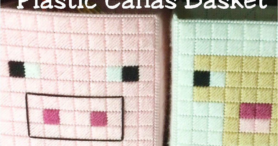 DIY Party Mom: Minecraft Pig Plastic Canvas Basket Pattern