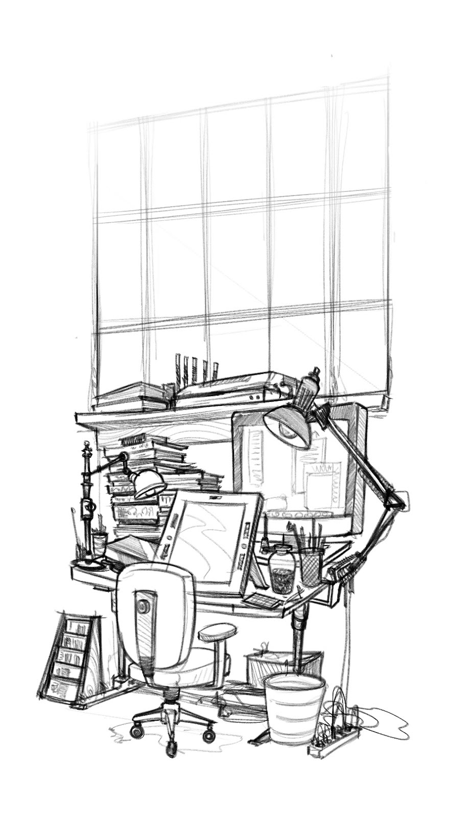 Pin by Matthew Stewart on art (With images) | Drawing interior ...