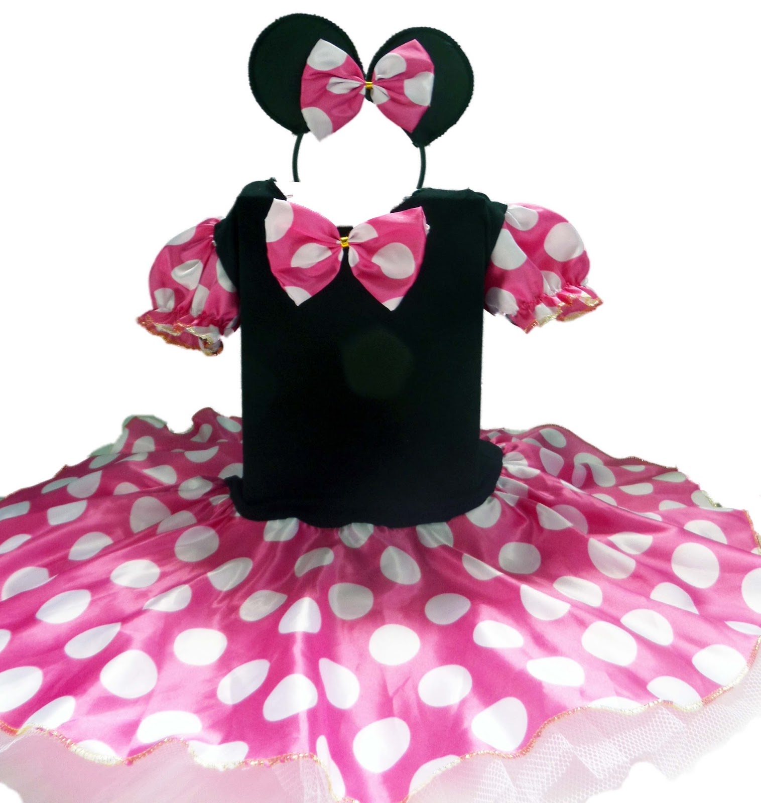 Uni duni tê aluguel.: Fantasia da Minnie, Rosa e Vermelho