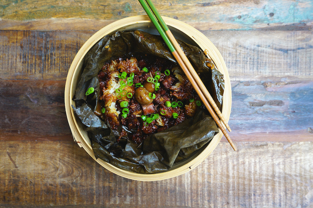 Steamed Glutinous Rice In Lotus Leaf