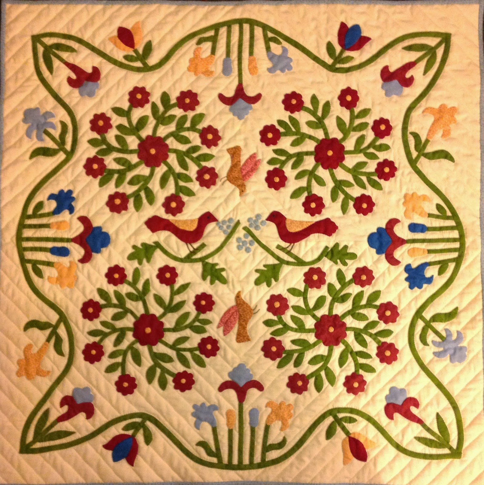 Textile Time Travels: Antique Remake Rose of Sharon Quilt - Daily ...