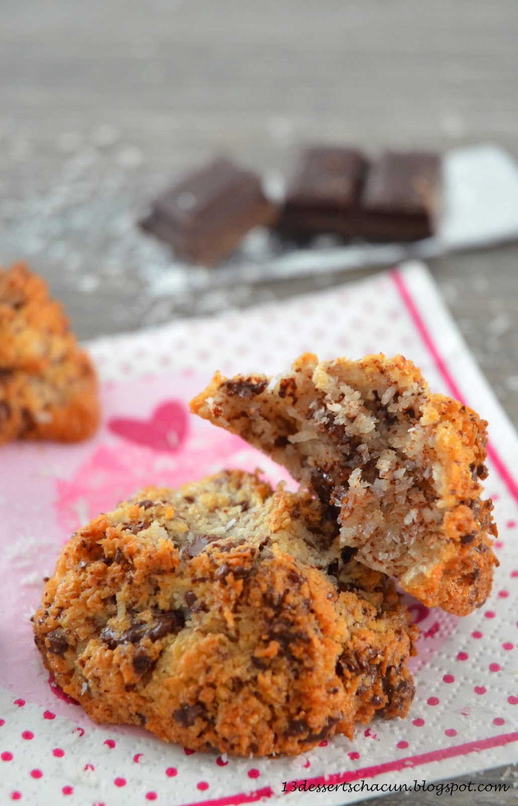 13 desserts, chacun: Rochers coco-choco