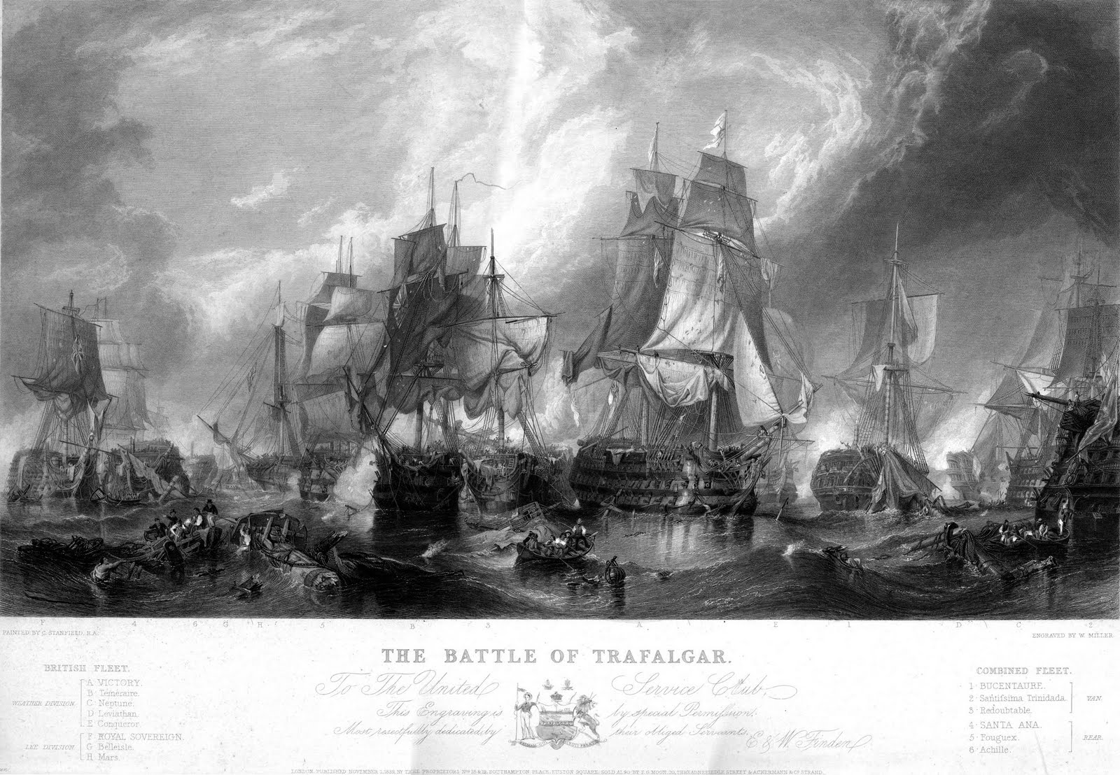 Historical Wallpapers: Battle of Trafalgar (Bataille de Trafalgar ...