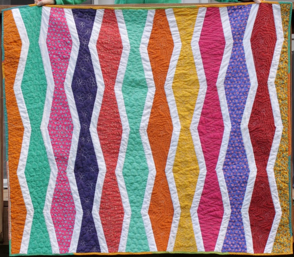 Skittles' Sewing and Stuff...: New Wave Quilt is done!